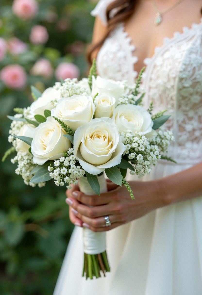 All White Bridal Bouquet Ideas - TheChichBride.com