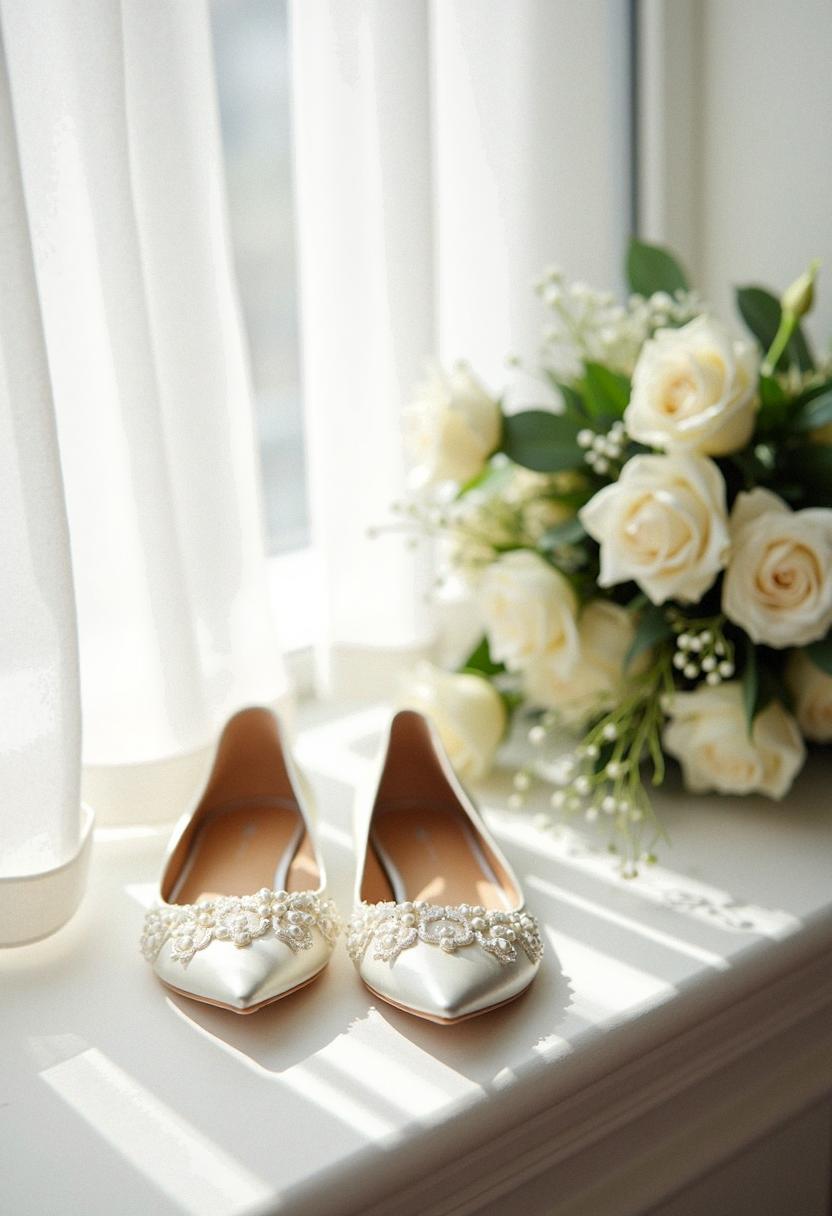 Stylish Bridal Shoes Flats For Comfort - TheChichBride.com