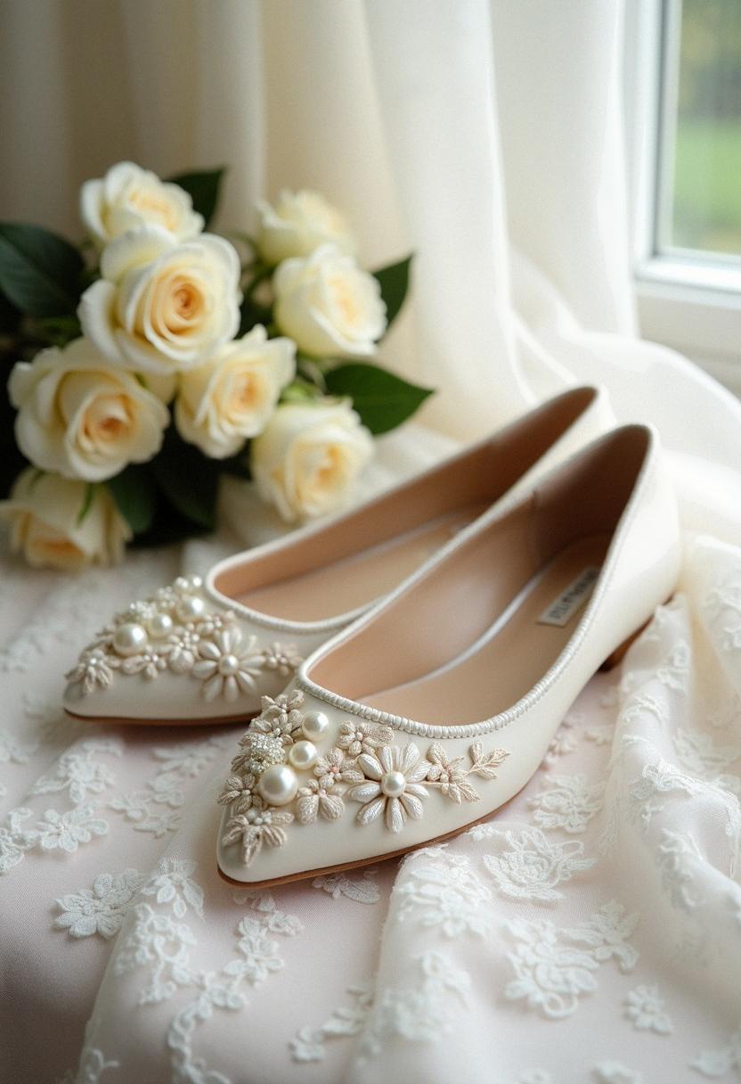 Stylish Bridal Shoes Flats For Comfort - TheChichBride.com
