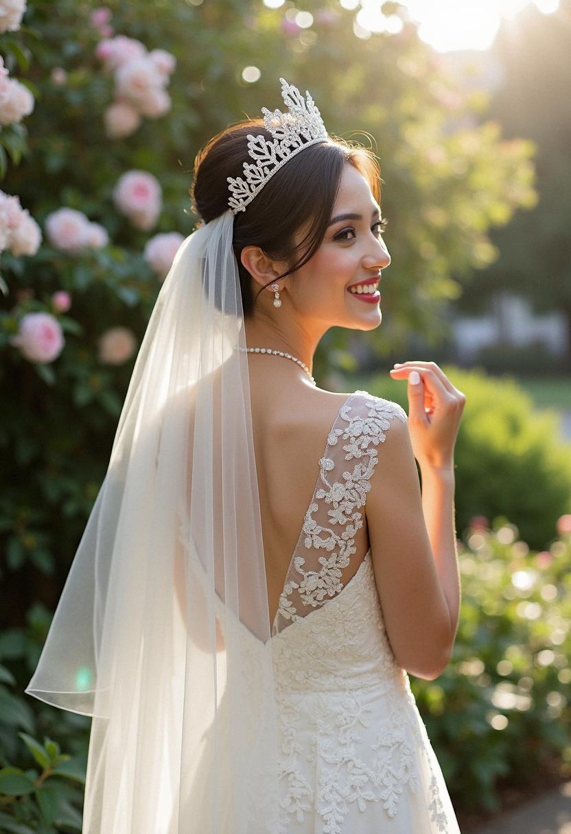 Bridal Veil With Crown Styles - TheChichBride.com