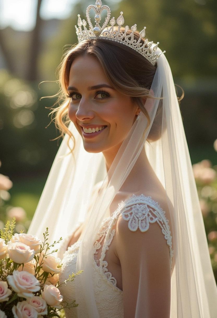 Bridal Veil With Crown Styles - TheChichBride.com