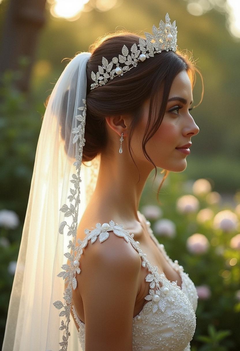Bridal Veil With Crown Styles - TheChichBride.com