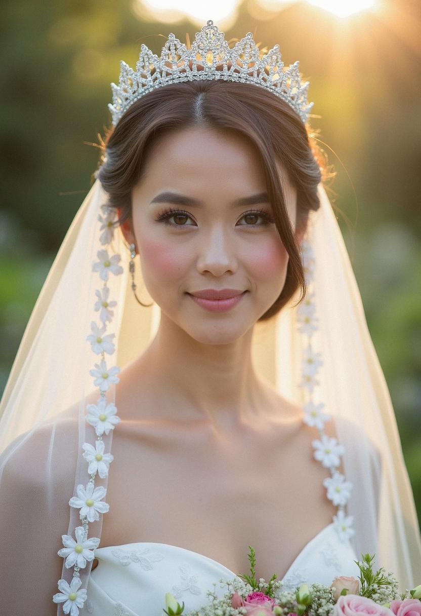 Bridal Veil With Crown Styles - TheChichBride.com