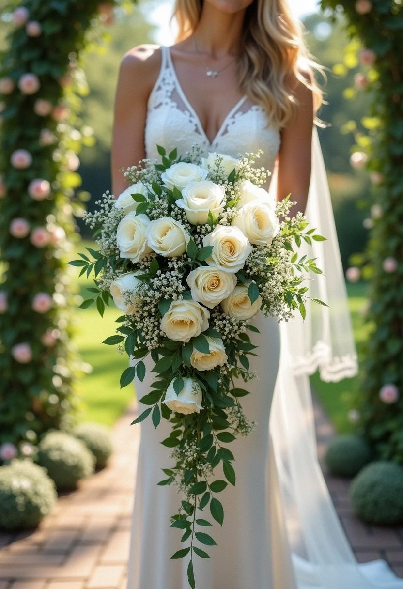Cascading Bridal Bouquets For Dream Weddings - TheChichBride.com