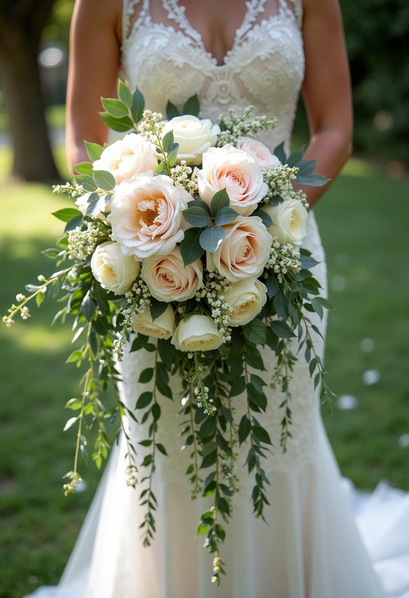 Cascading Bridal Bouquets For Dream Weddings - TheChichBride.com