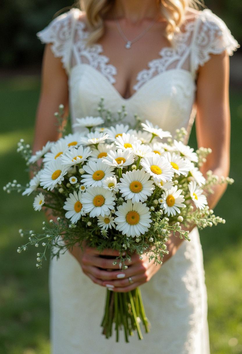 Elegant Daisy Bridal Bouquet Ideas - TheChichBride.com