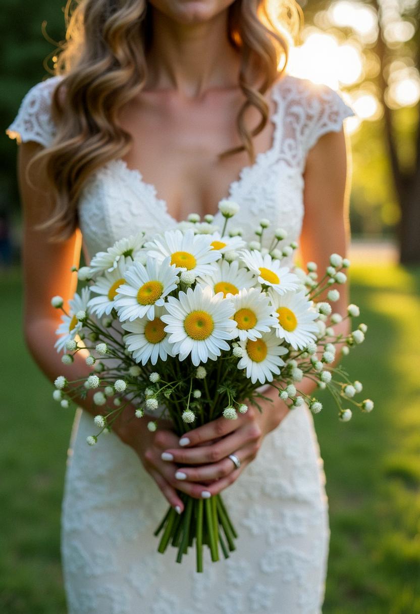 Elegant Daisy Bridal Bouquet Ideas - TheChichBride.com