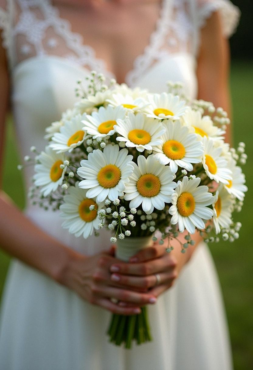 Elegant Daisy Bridal Bouquet Ideas - TheChichBride.com