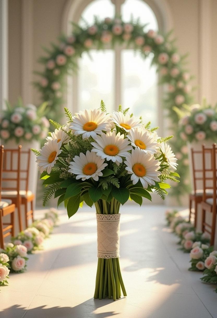 Elegant Daisy Bridal Bouquet Ideas - TheChichBride.com