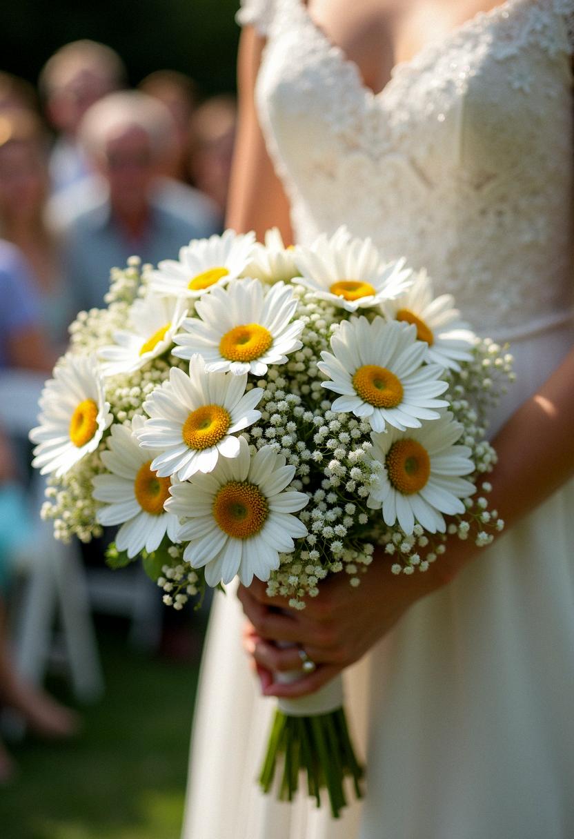 Elegant Daisy Bridal Bouquet Ideas - TheChichBride.com