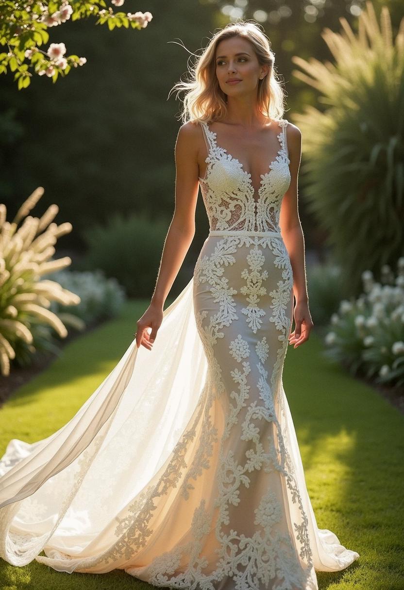 Flowy Lace Wedding Dress Styles - TheChichBride.com