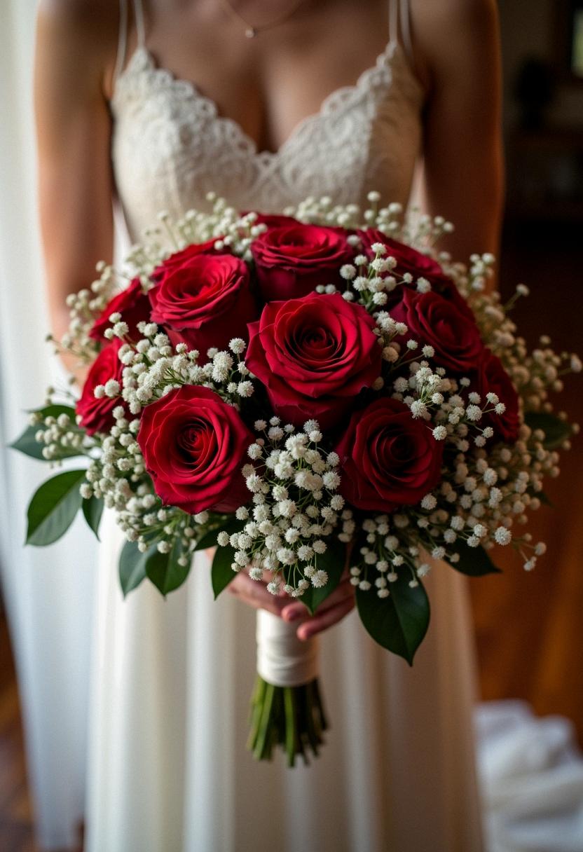 Red Rose Bridal Bouquet Ideas - TheChichBride.com