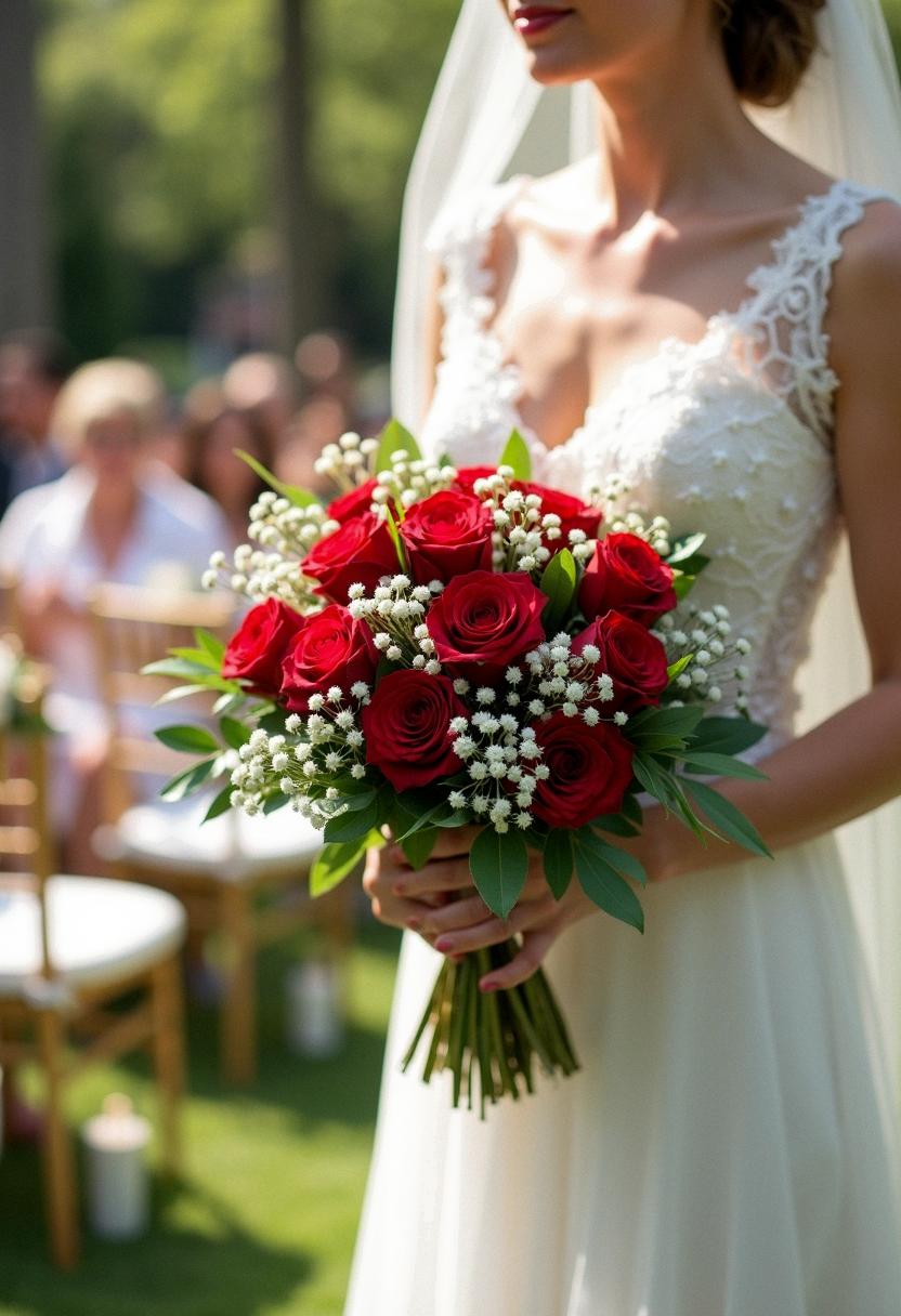 Red Rose Bridal Bouquet Ideas - TheChichBride.com