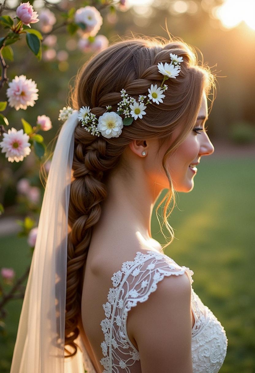 Wedding Braid With Veil Ideas - TheChichBride.com