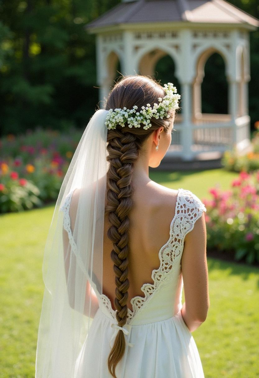 Wedding Braid With Veil Ideas - TheChichBride.com
