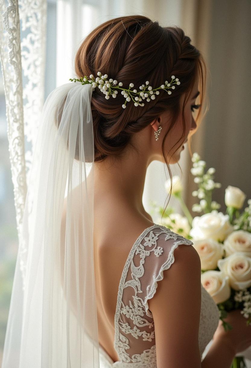 Wedding Braid With Veil Ideas - TheChichBride.com