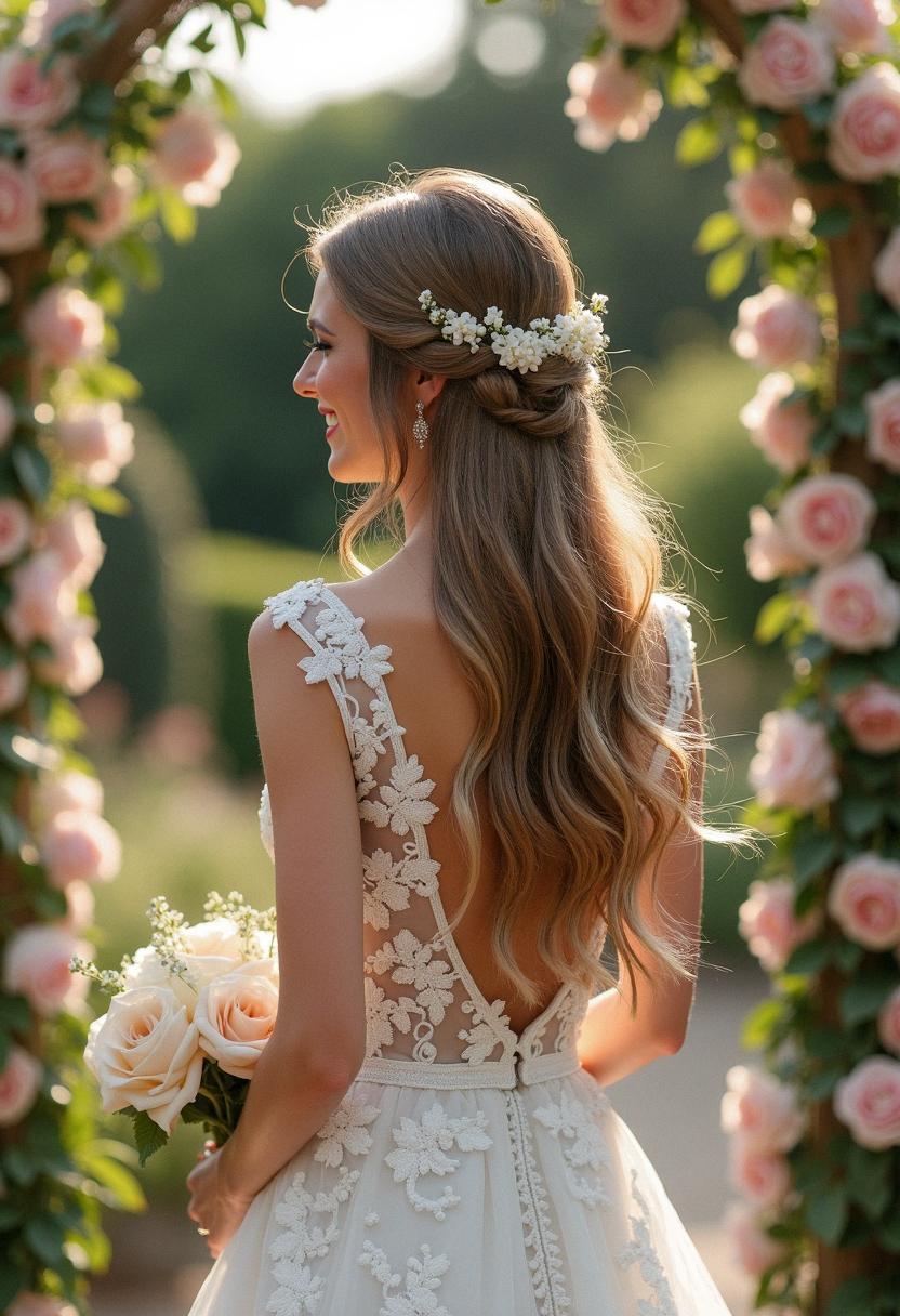 Stunning Wedding Hairstyle Hair Down Ideas - TheChichBride.com