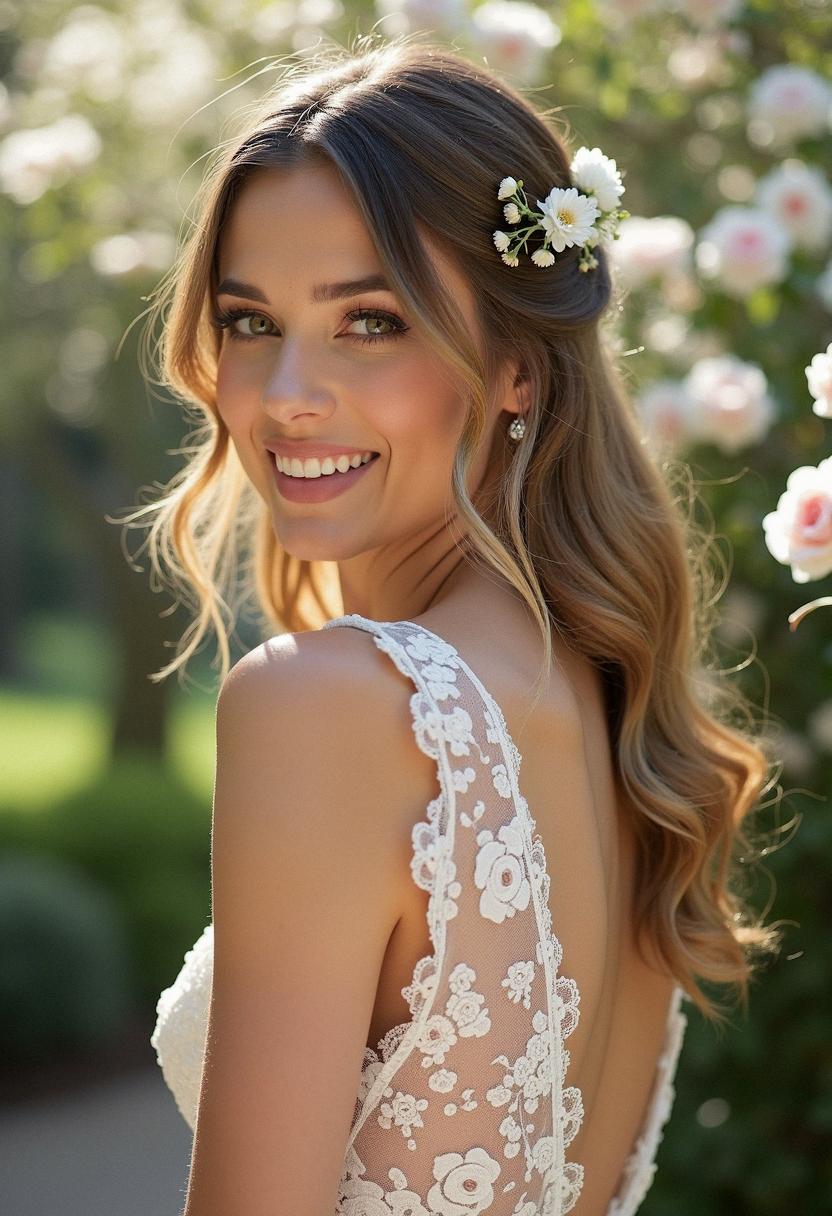 Stunning Wedding Hairstyle Hair Down Ideas - TheChichBride.com