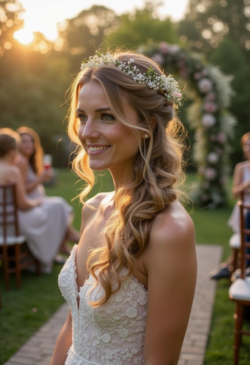 Stunning Wedding Hairstyle Hair Down Ideas - TheChichBride.com