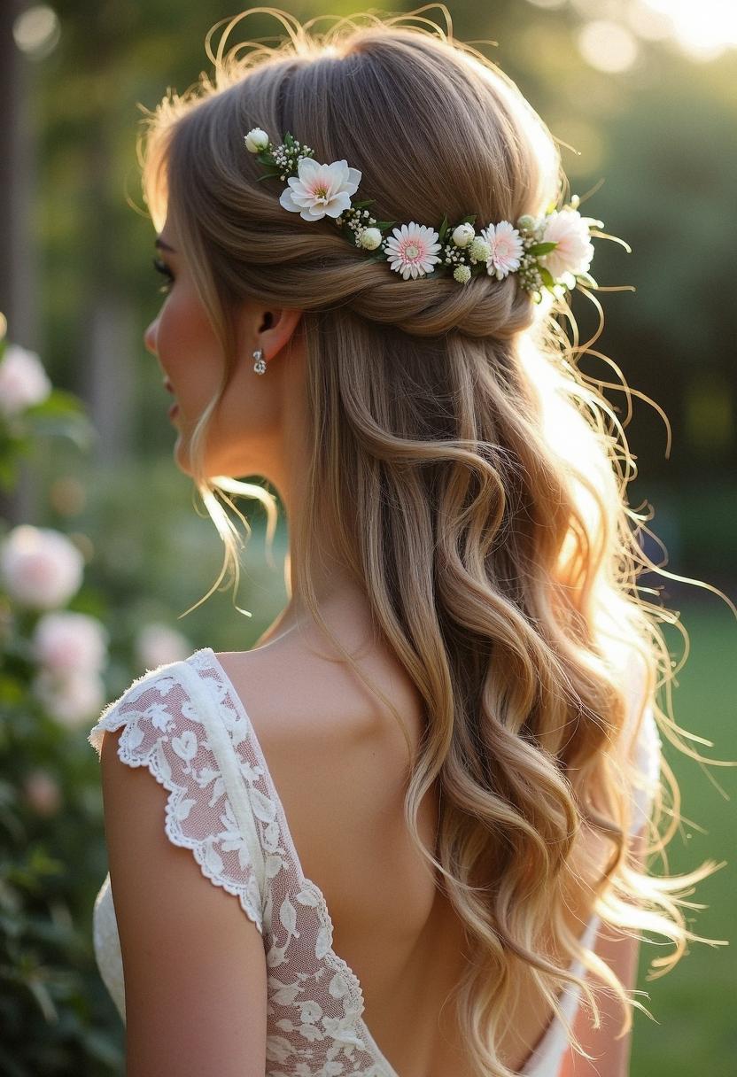 Stunning Wedding Hairstyle Hair Down Ideas - TheChichBride.com