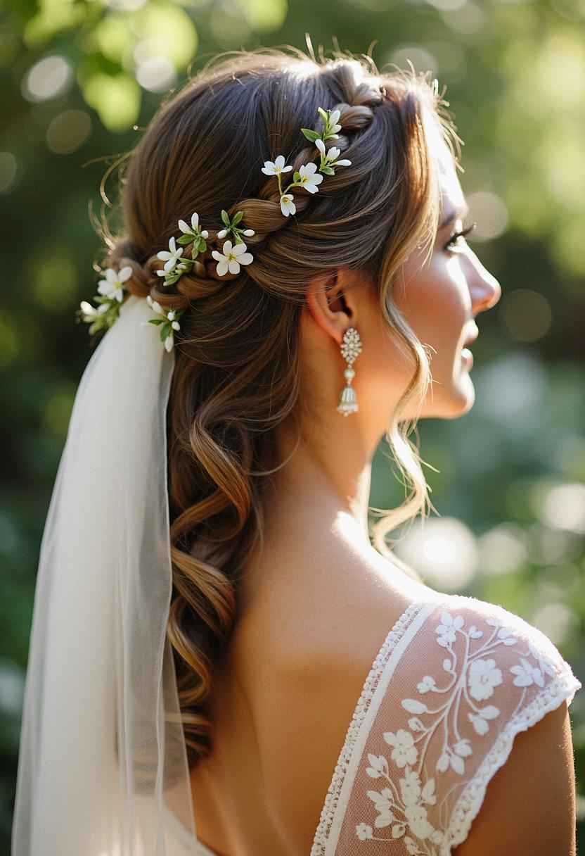 Perfect Wedding Hairstyle Up Down Ideas - TheChichBride.com