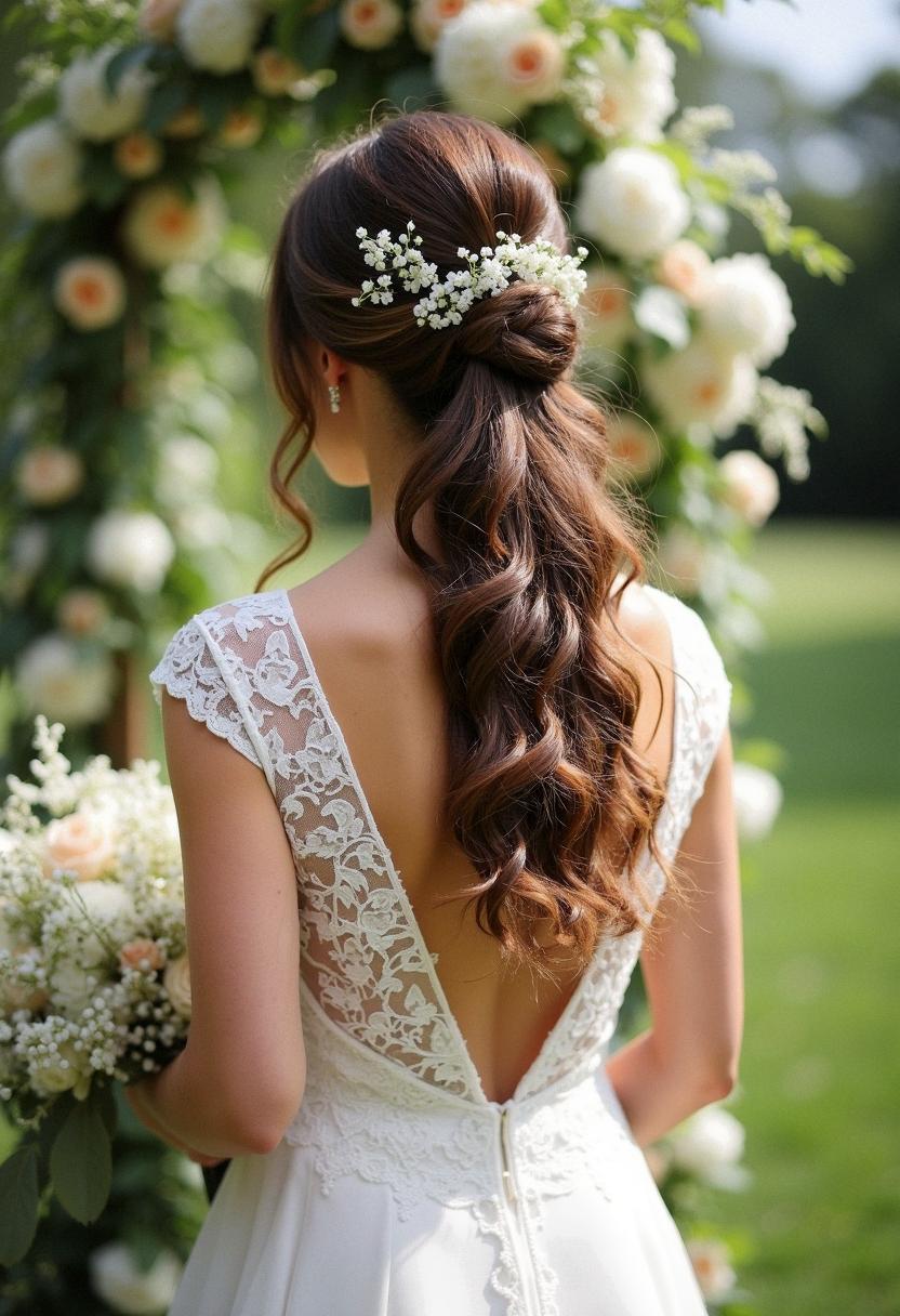 Perfect Wedding Hairstyle Up Down Ideas - TheChichBride.com