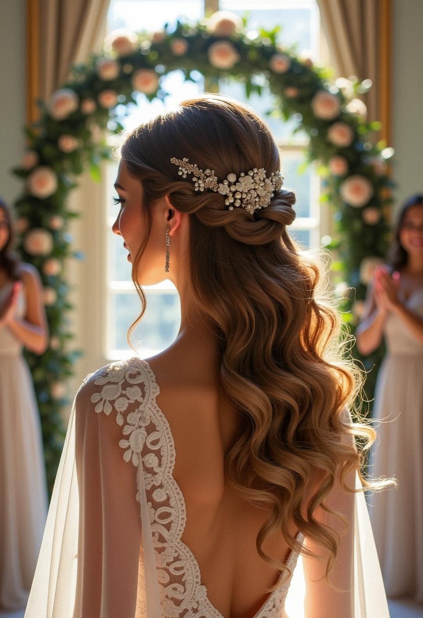 Perfect Wedding Hairstyle Up Down Ideas - TheChichBride.com