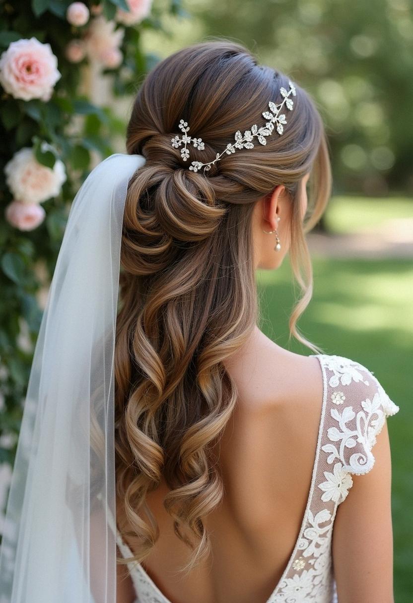 Perfect Wedding Hairstyle Up Down Ideas - TheChichBride.com